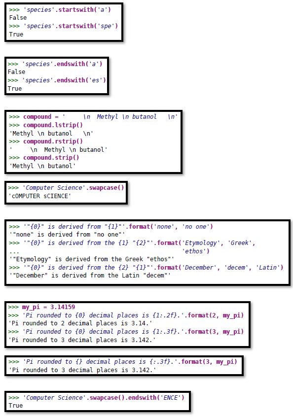 Exploring String Methods